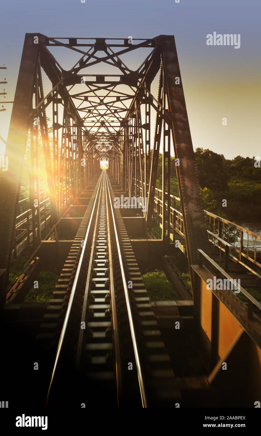 Old draw bridge in Northern Railway Thailand Stock Photo - Alamy
