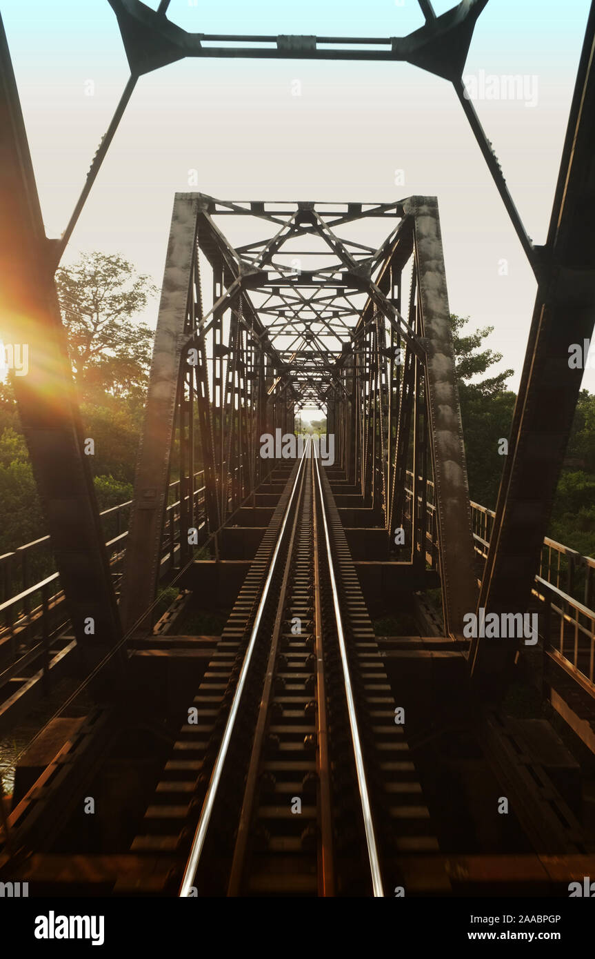 Old draw bridge in Northern Railway Thailand Stock Photo - Alamy