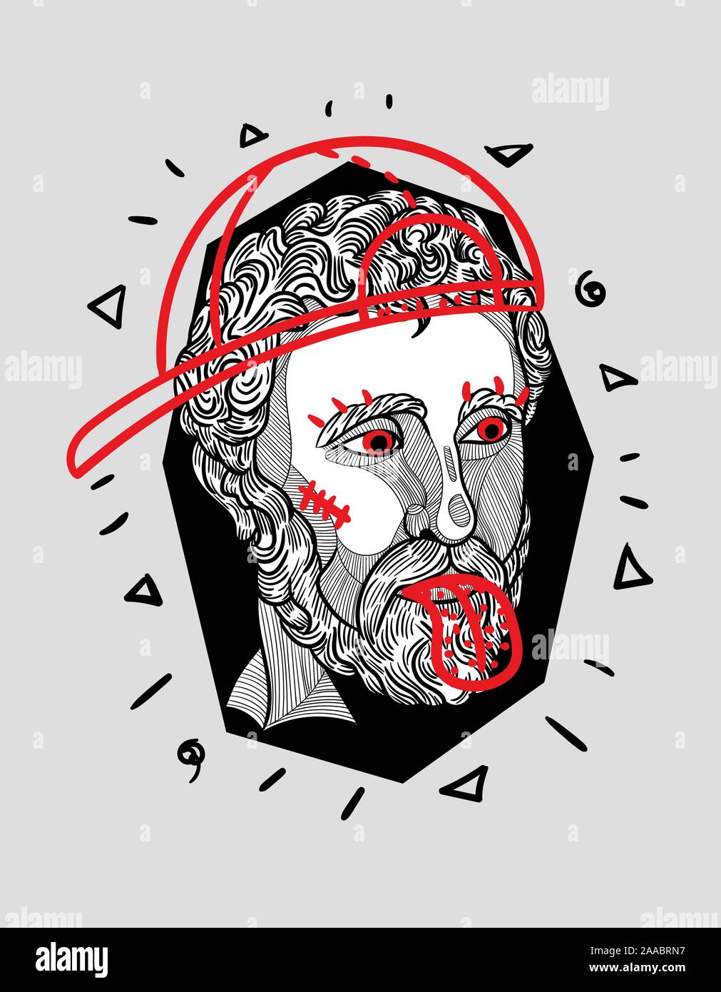 Vector lines classical hand drawn illustration Stock Vector Image & Art ...