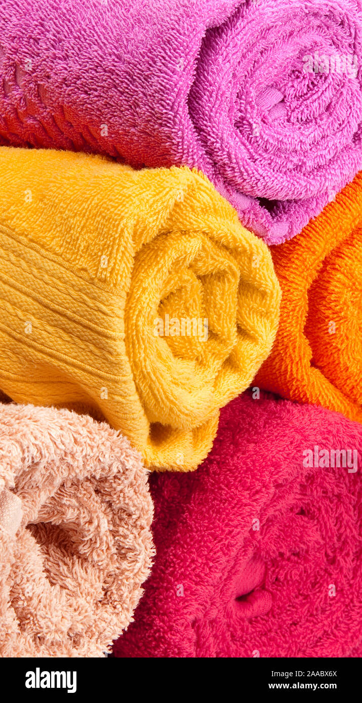 Coloured towels hi-res stock photography and images - Alamy