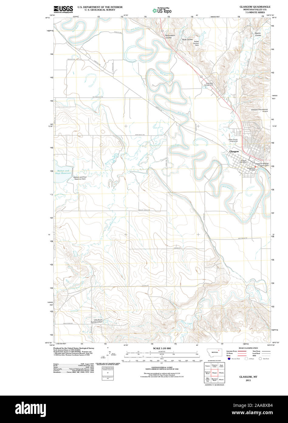 Map of glasgow montana hi-res stock photography and images - Alamy