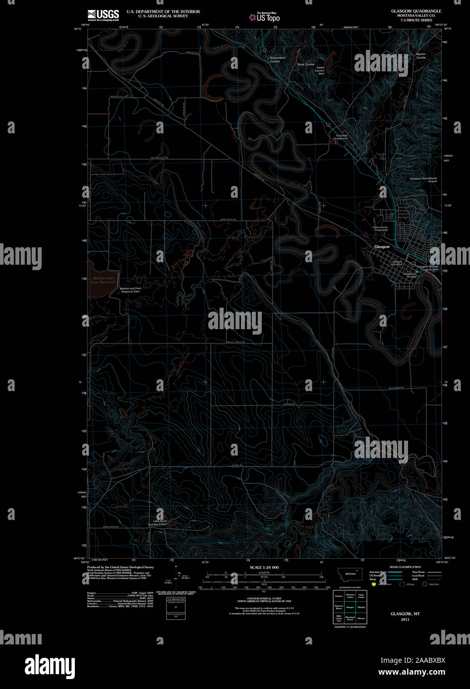 Map of glasgow montana hi-res stock photography and images - Alamy