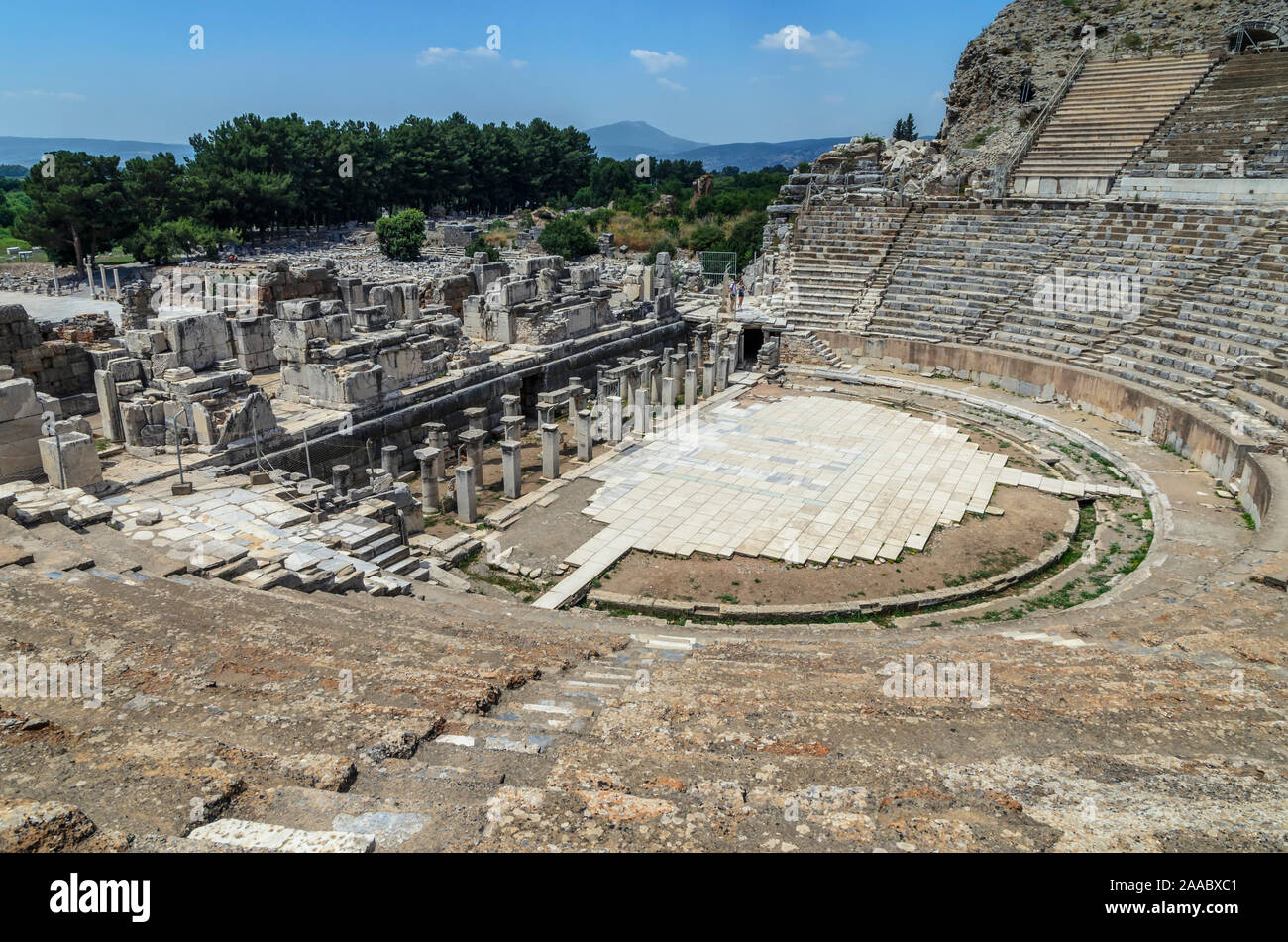 The Great Theater at Ephesus, Turkey. Ephesus was an ancient Greek city ...