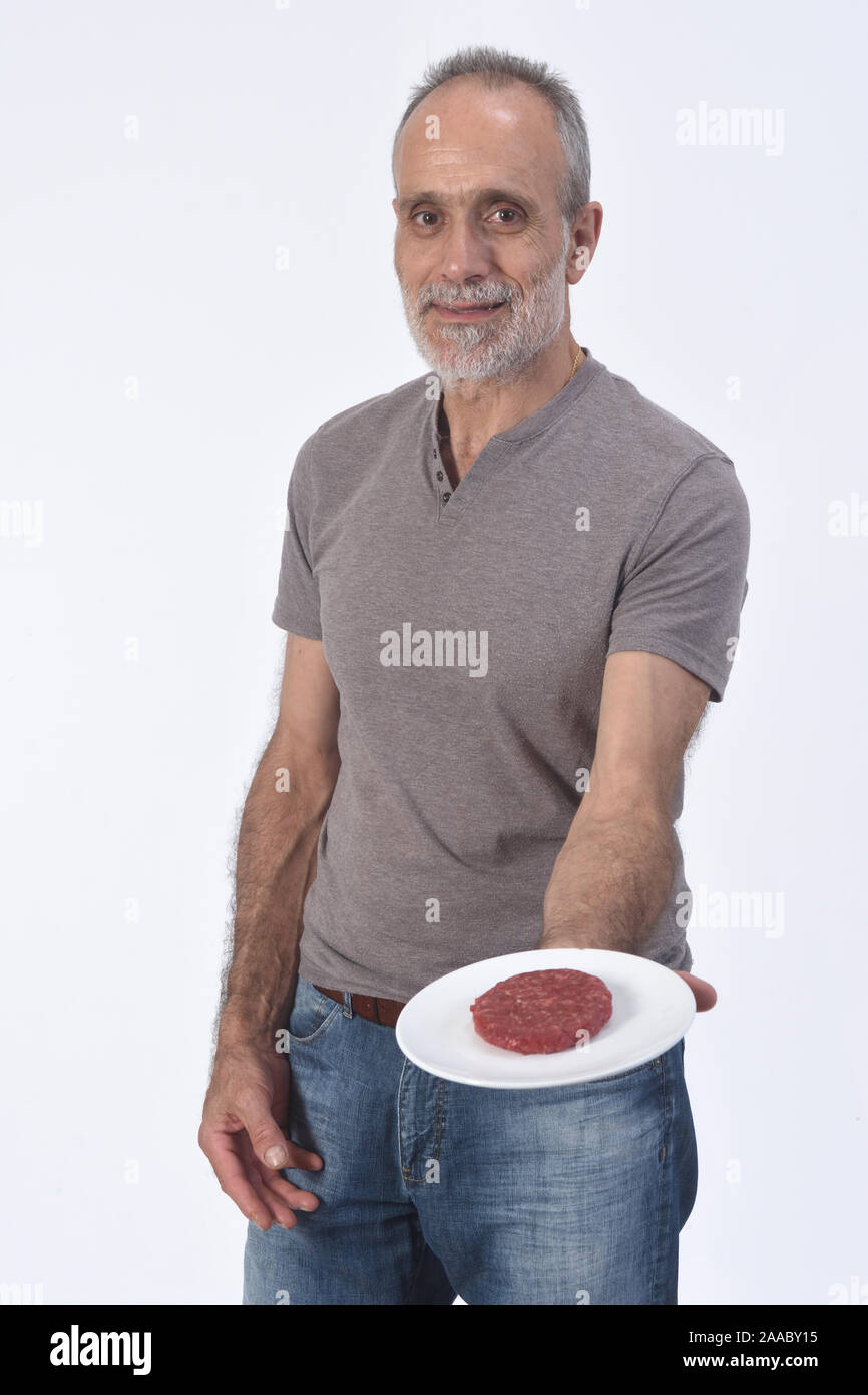 Man eating burger studio hi-res stock photography and images - Alamy