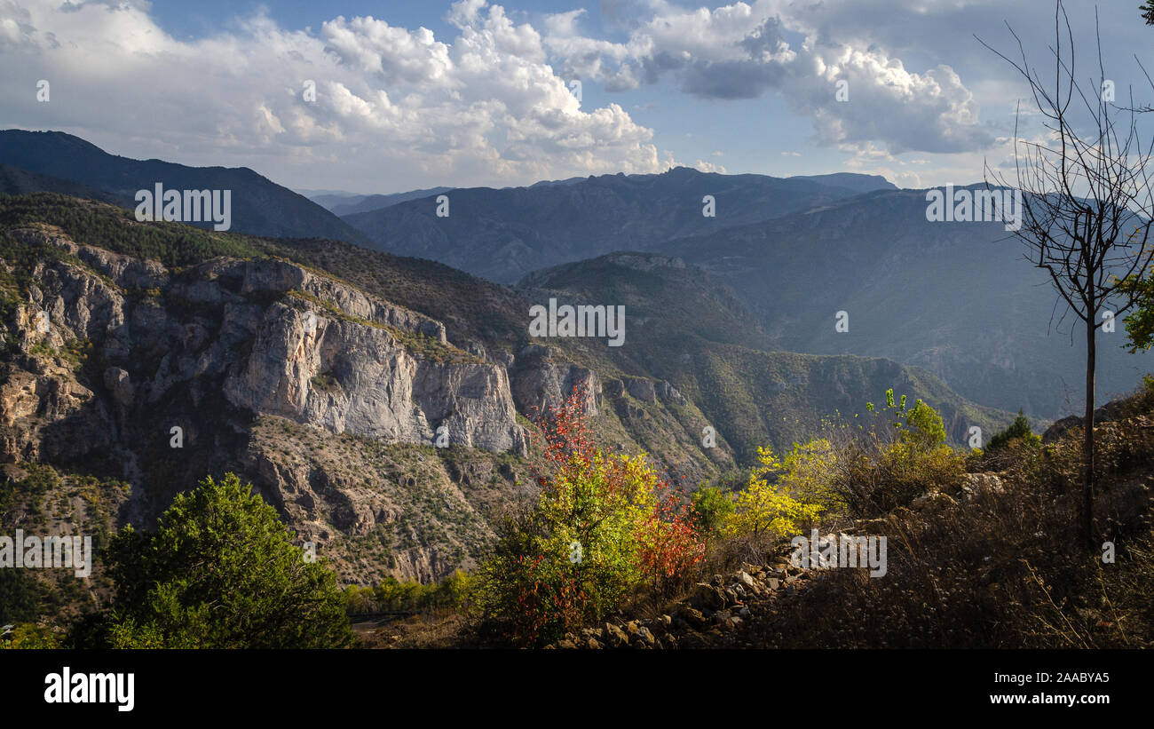 View of the Pontic Mountains near the city of Torul, Gumushane province ...