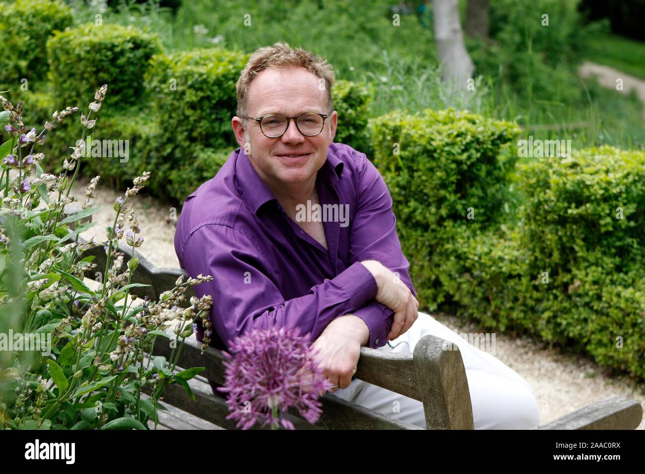 Duncan Hamilton, garden director of Painswick Rococo Garden Stock Photo ...