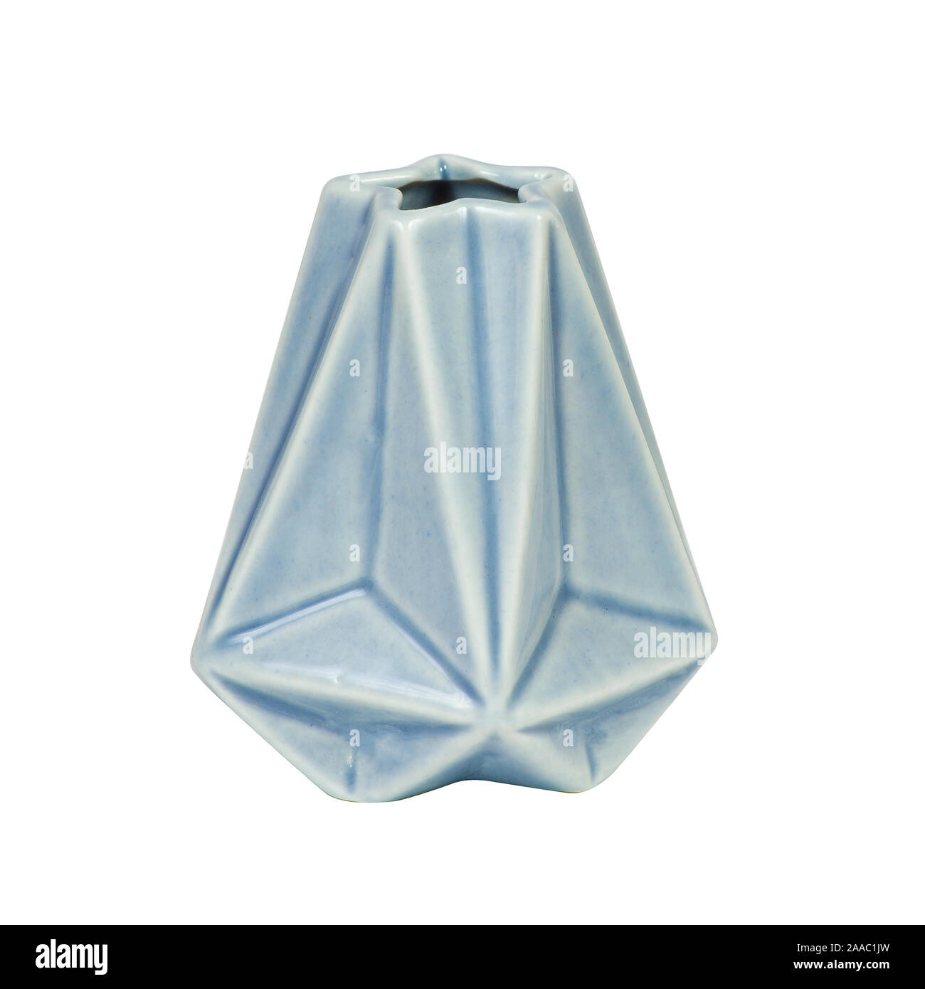 Unusual gray vase isolated on white background Stock Photo - Alamy