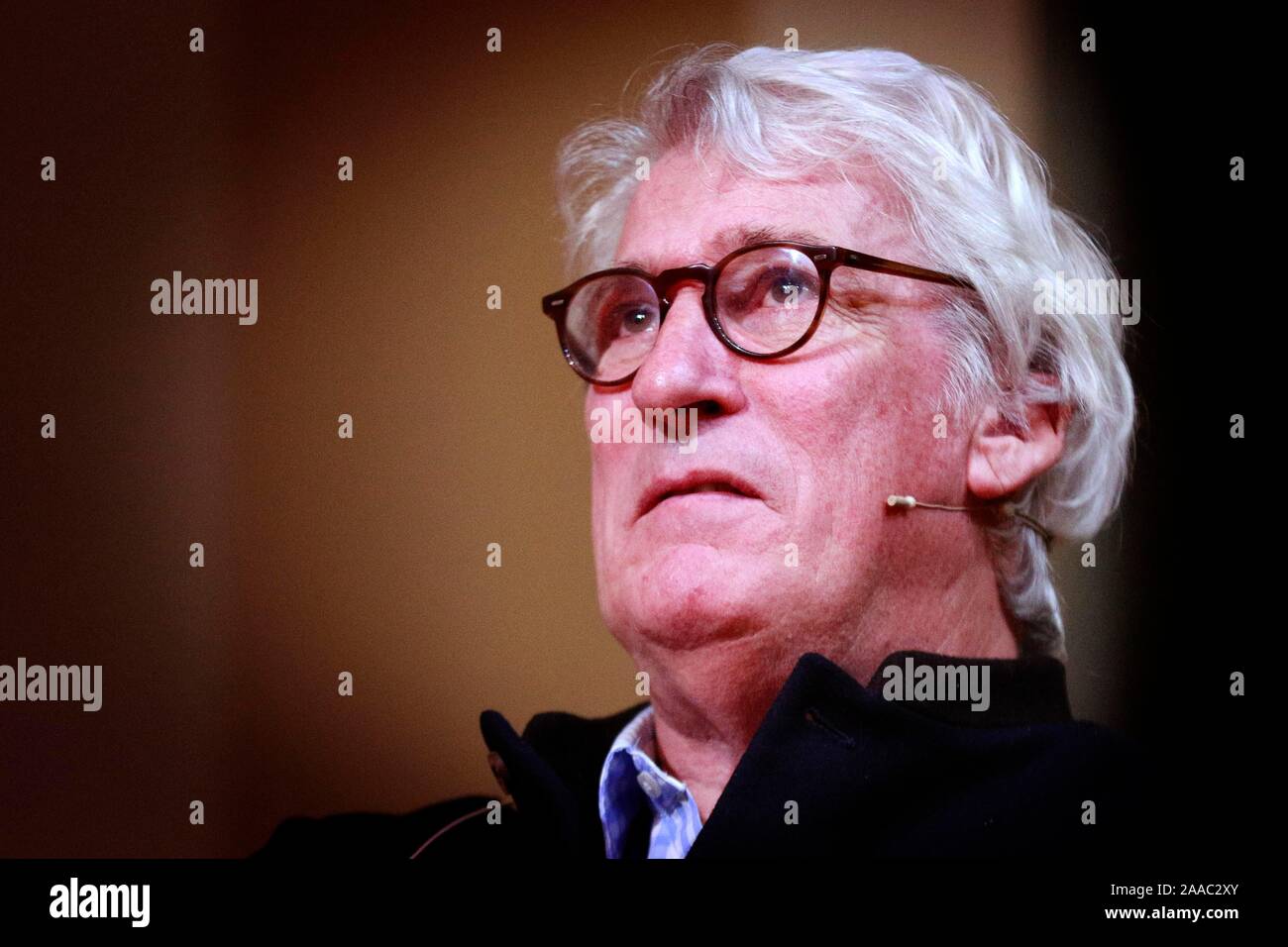 Jeremy Paxman, the TV journalist and writer, speaking at a fundraiser ...