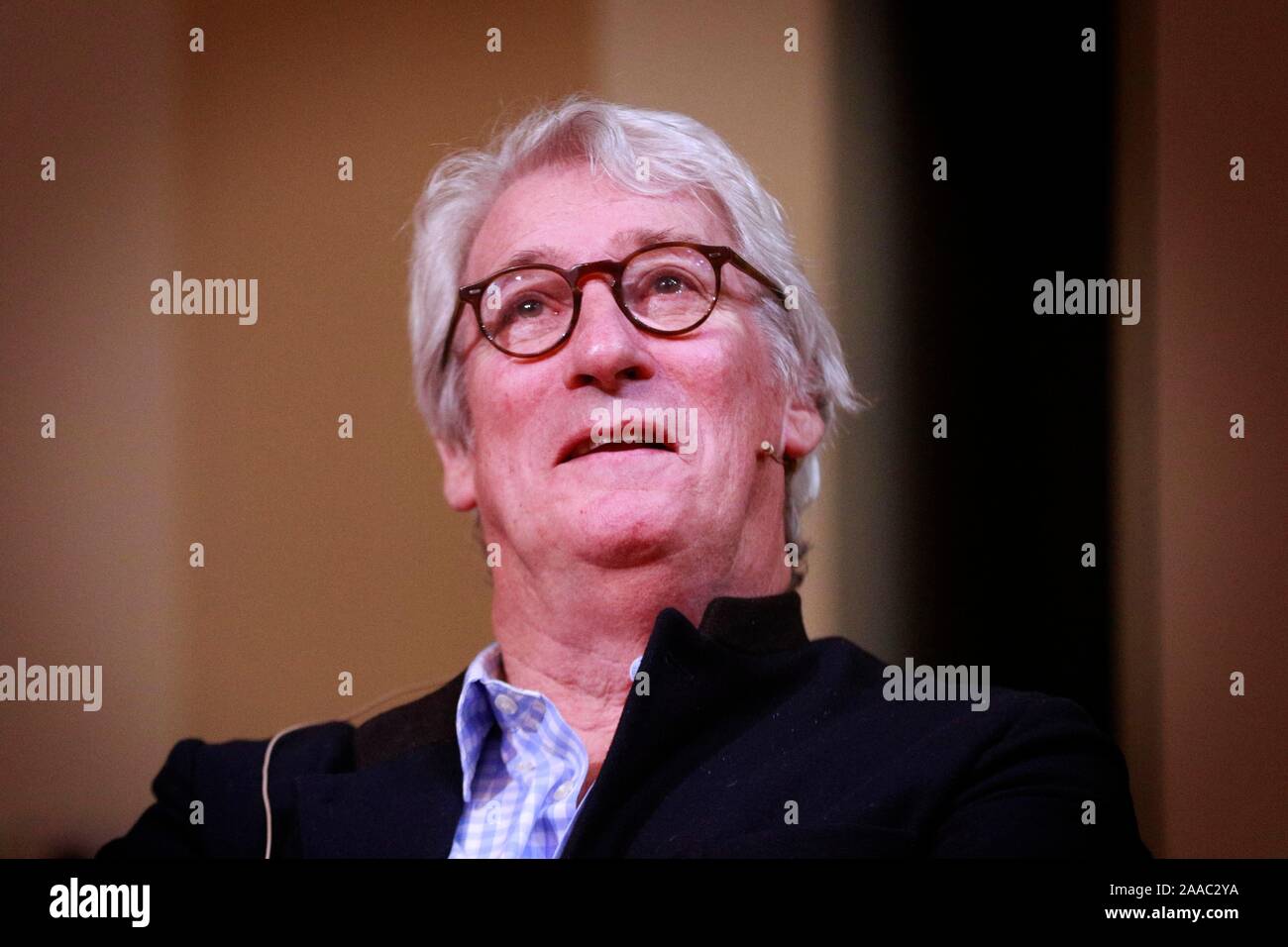 Jeremy Paxman, the TV journalist and writer, speaking at a fundraiser ...