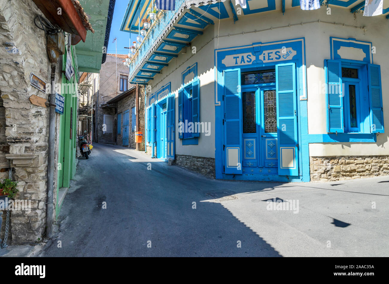 LEFKARA, CYPRUS - MARCH 25, 2017: Old streets of Pano Lefkara, Cyprus ...