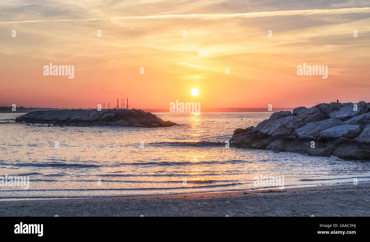 Beautiful sunrise on Larnaca, Cyprus Stock Photo - Alamy