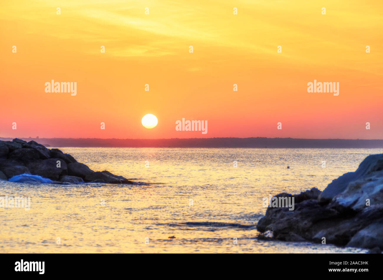 Beautiful sunrise on Larnaca, Cyprus Stock Photo - Alamy