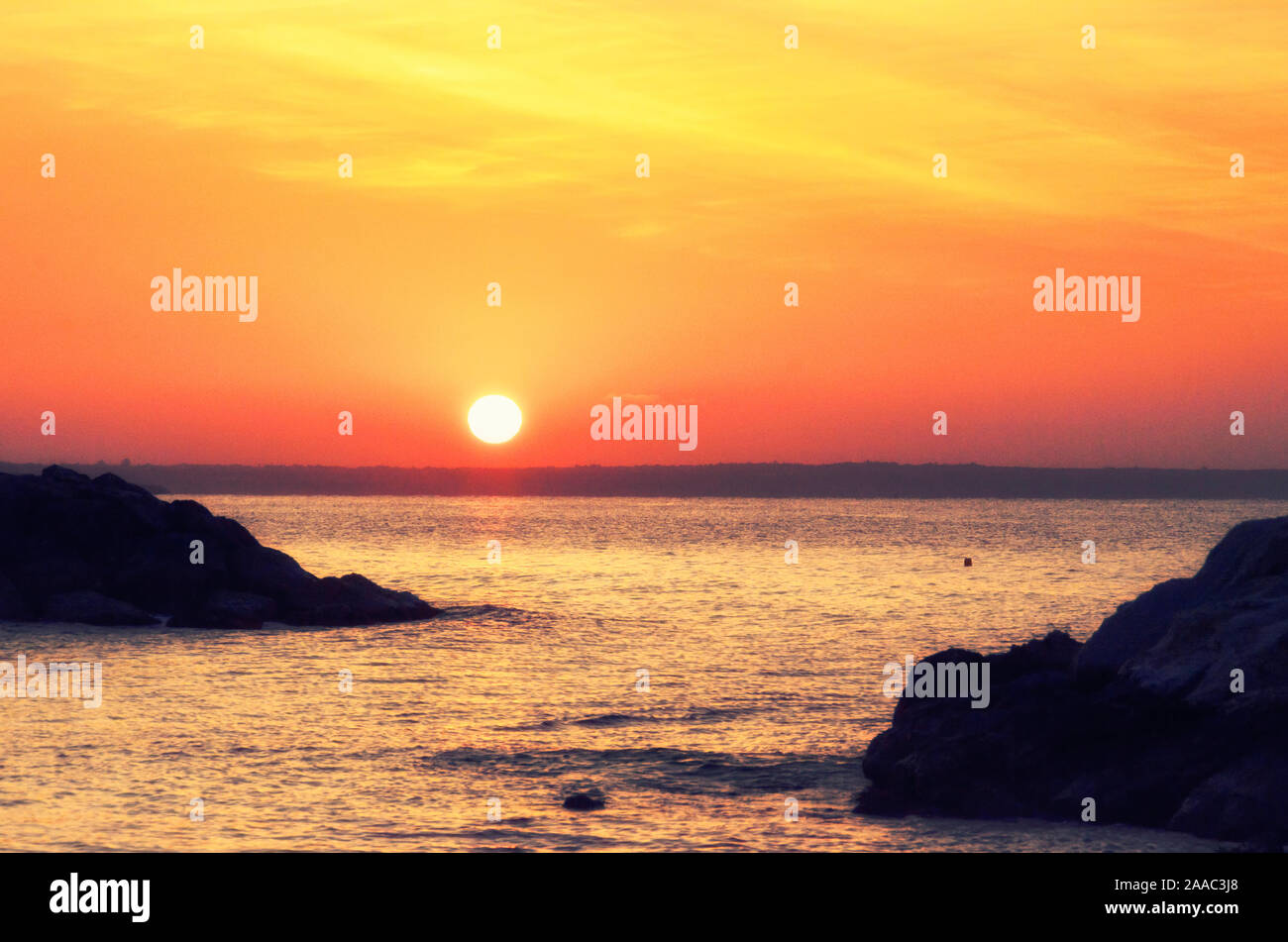 Beautiful sunrise on Larnaca, Cyprus Stock Photo - Alamy