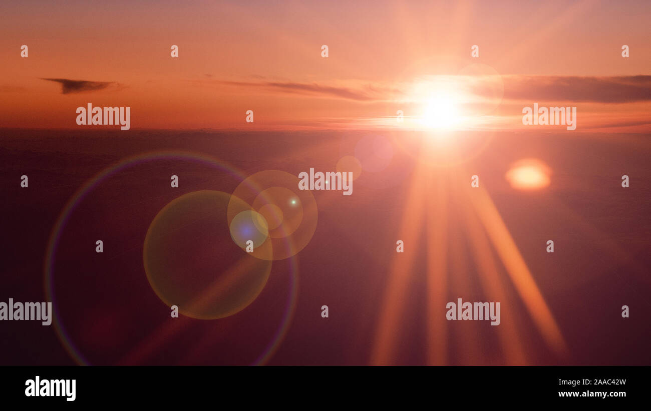 Beautiful Subtle Colors of the Sunset Taken from an Airplane Window ...