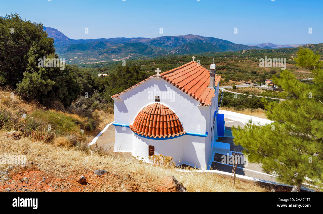 Church at Lasithi plateau. Crete, Greece Stock Photo - Alamy
