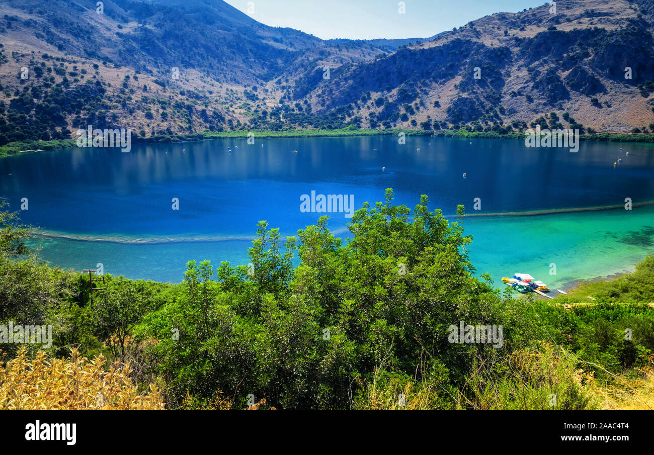 Crete lake kourna hi-res stock photography and images - Alamy