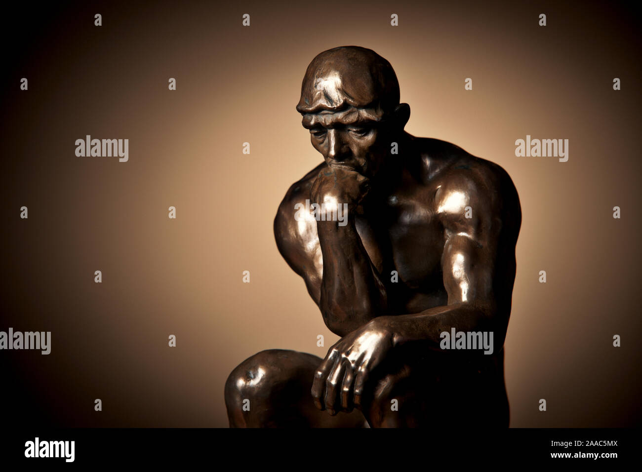 Rodin's The Thinker - Replica Bronze Statue Stock Photo - Alamy