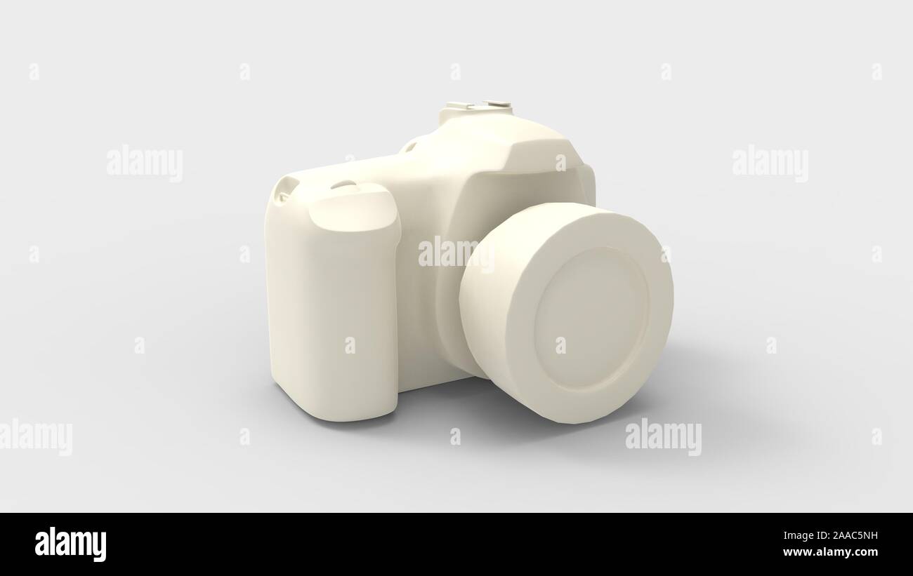 3d rendering of a digital camera isolated in studio background Stock ...