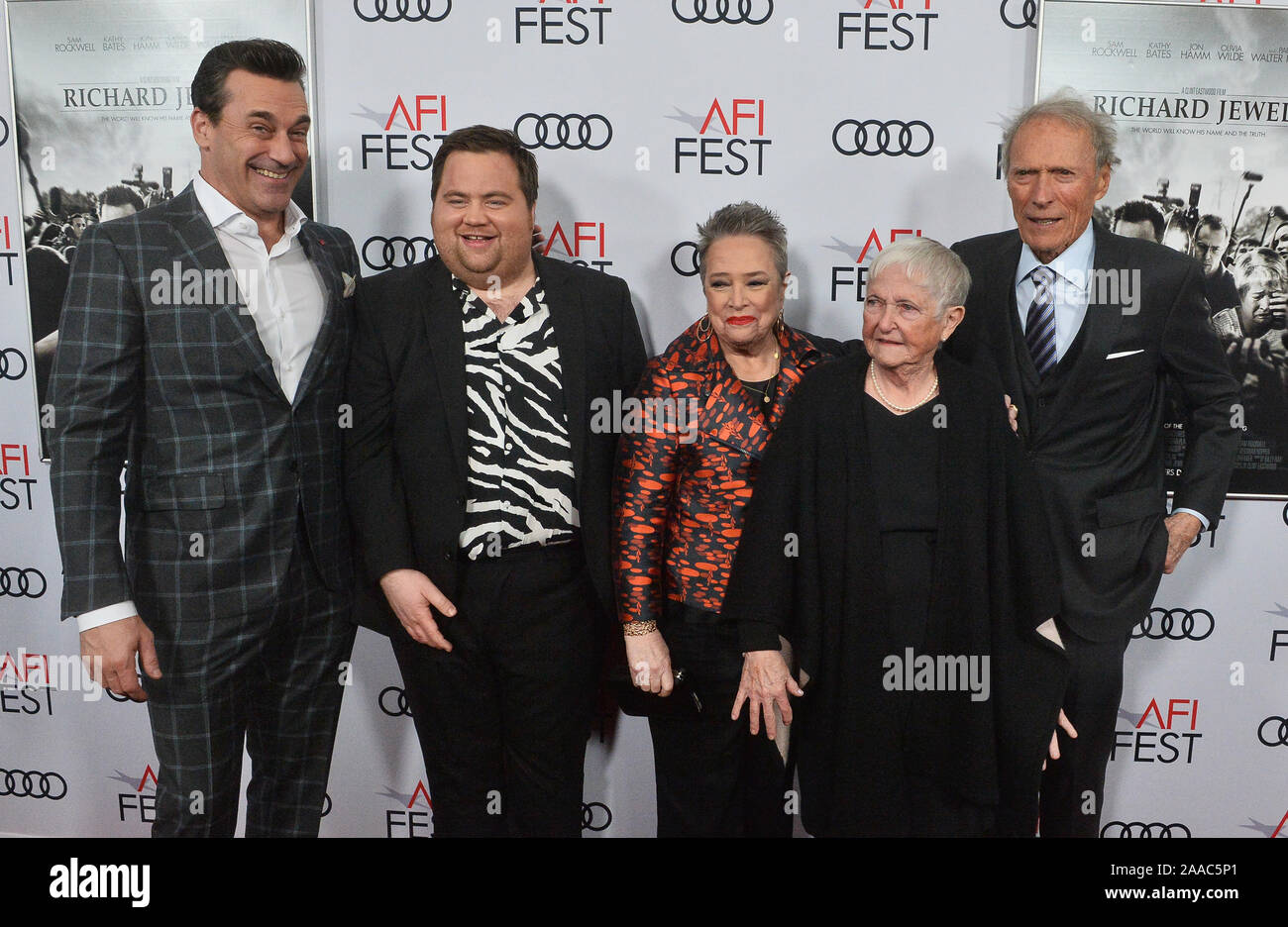 Cast members John Hamm, Paul Walter Hauser and Kathy Bates, Bobi Jewell ...
