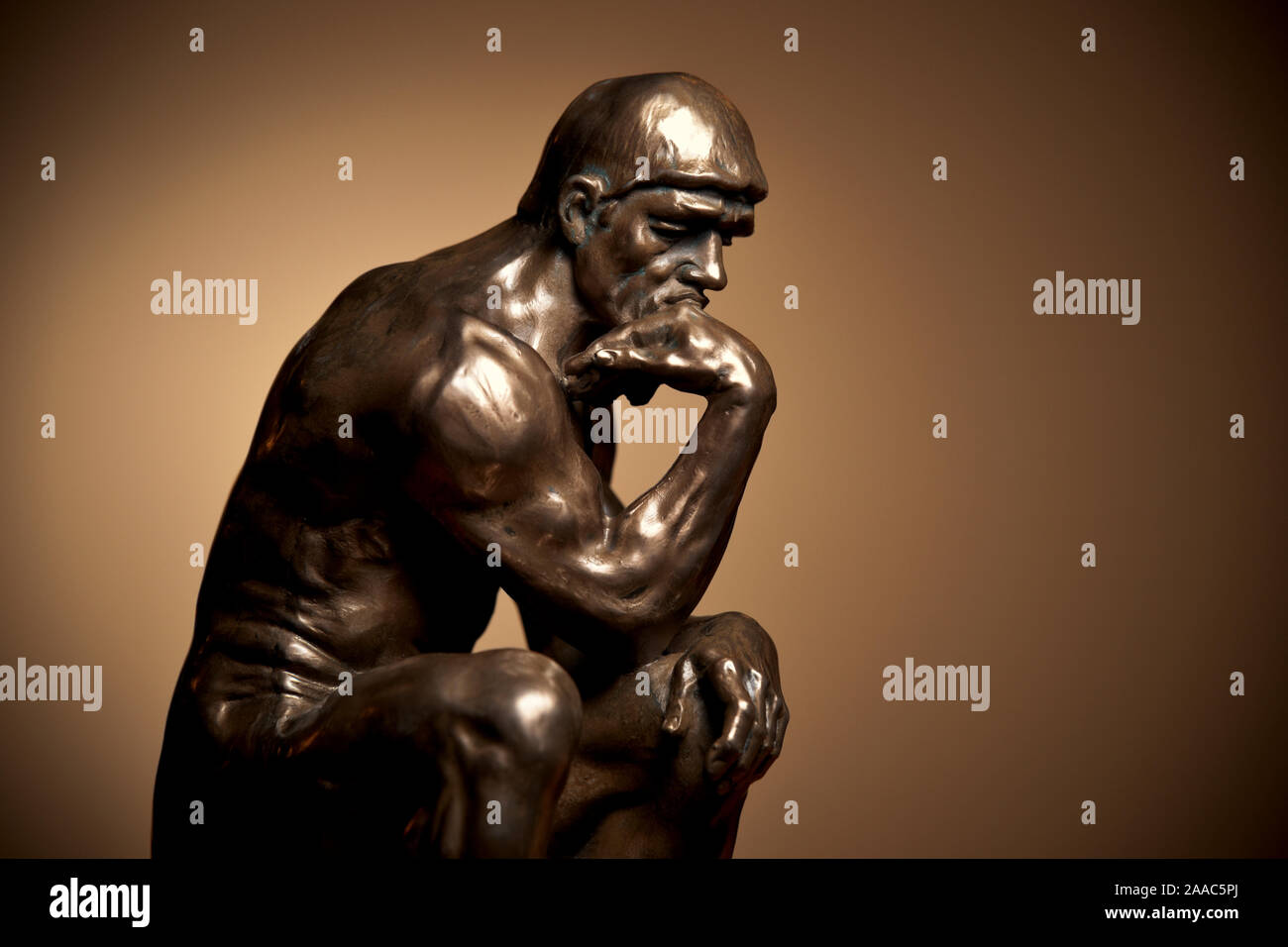 Rodin's The Thinker - Replica Bronze Statue Stock Photo - Alamy
