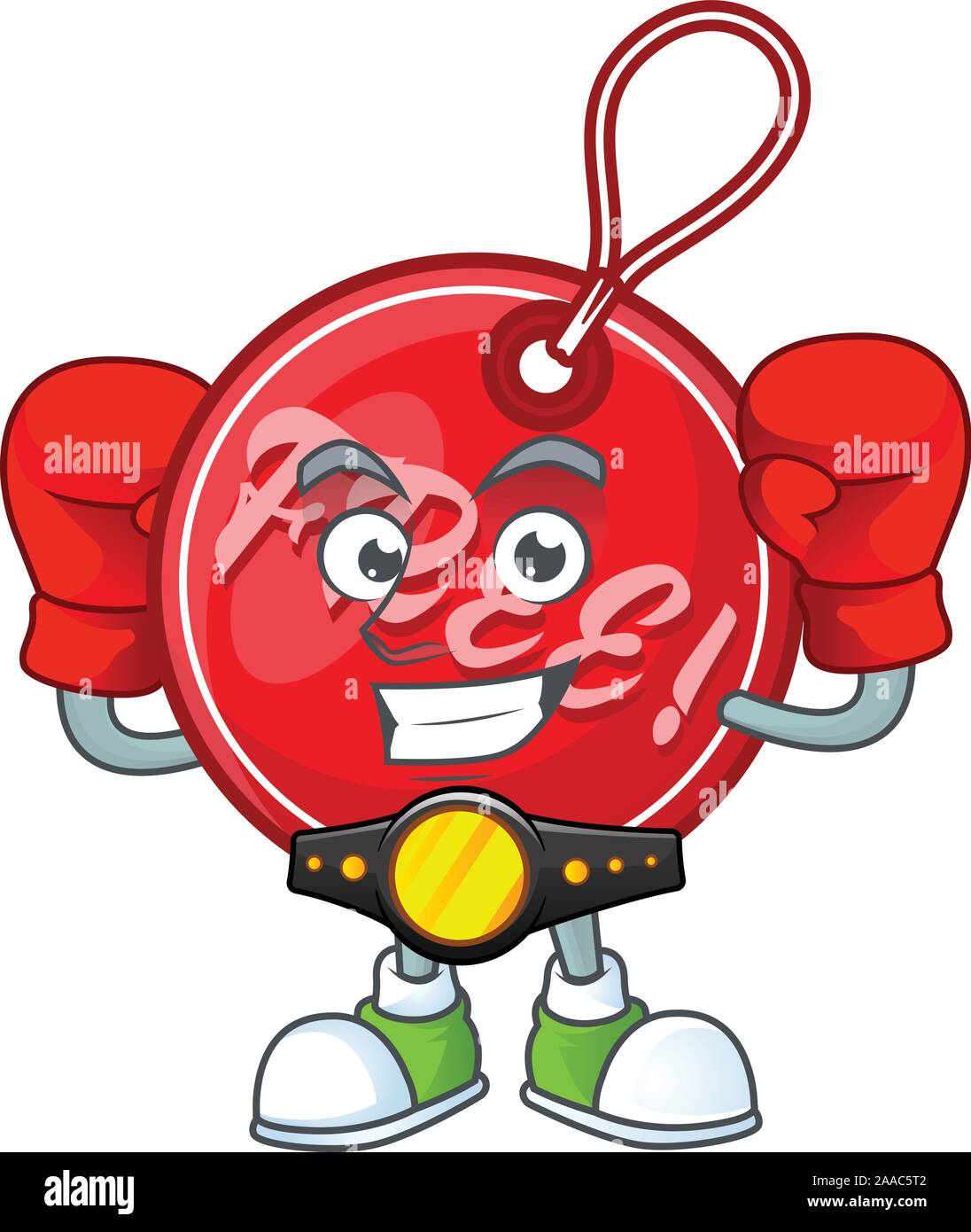 Cute christmas free tag with character boxing Stock Vector Image & Art ...