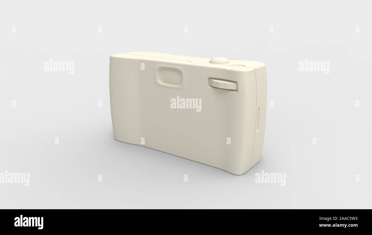 3d rendering of a digital camera isolated in studio background Stock ...