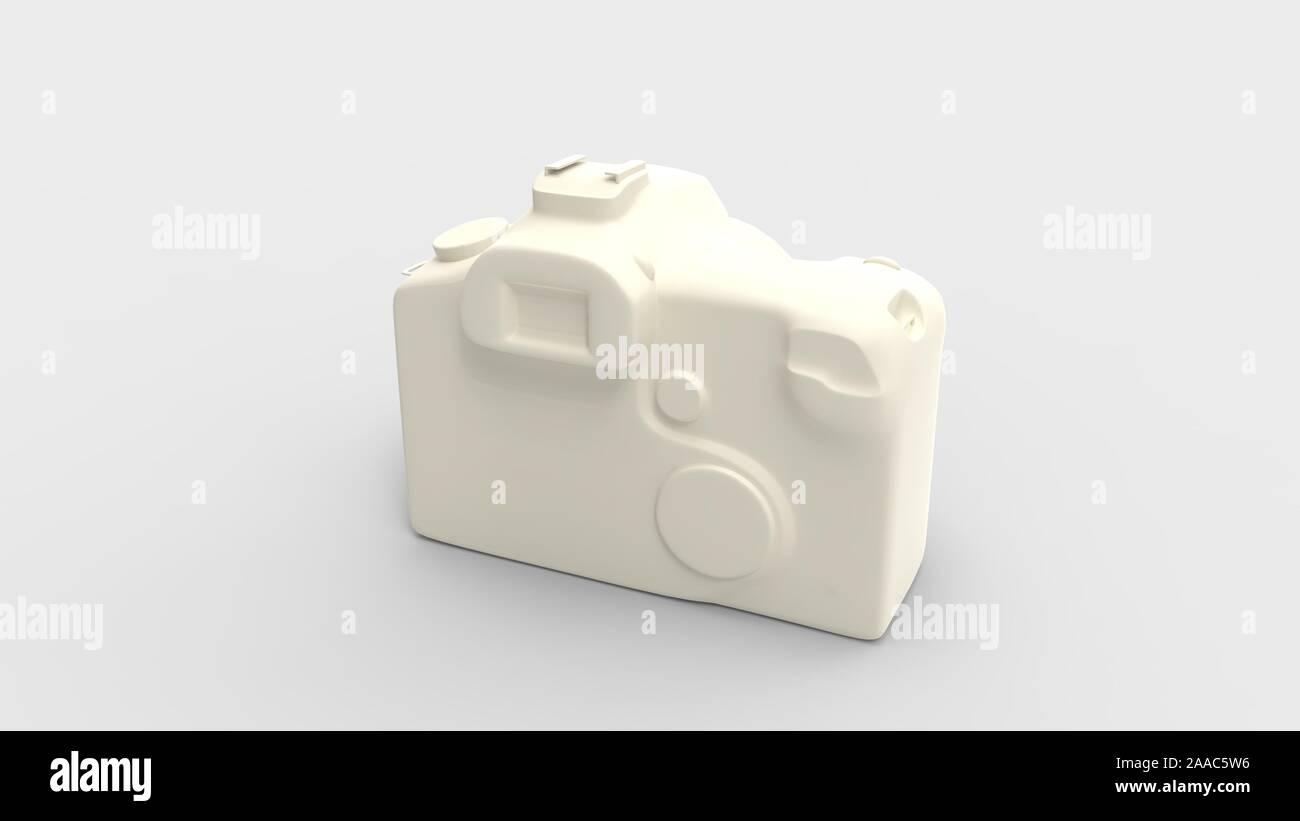 3d rendering of a digital camera isolated in studio background Stock ...