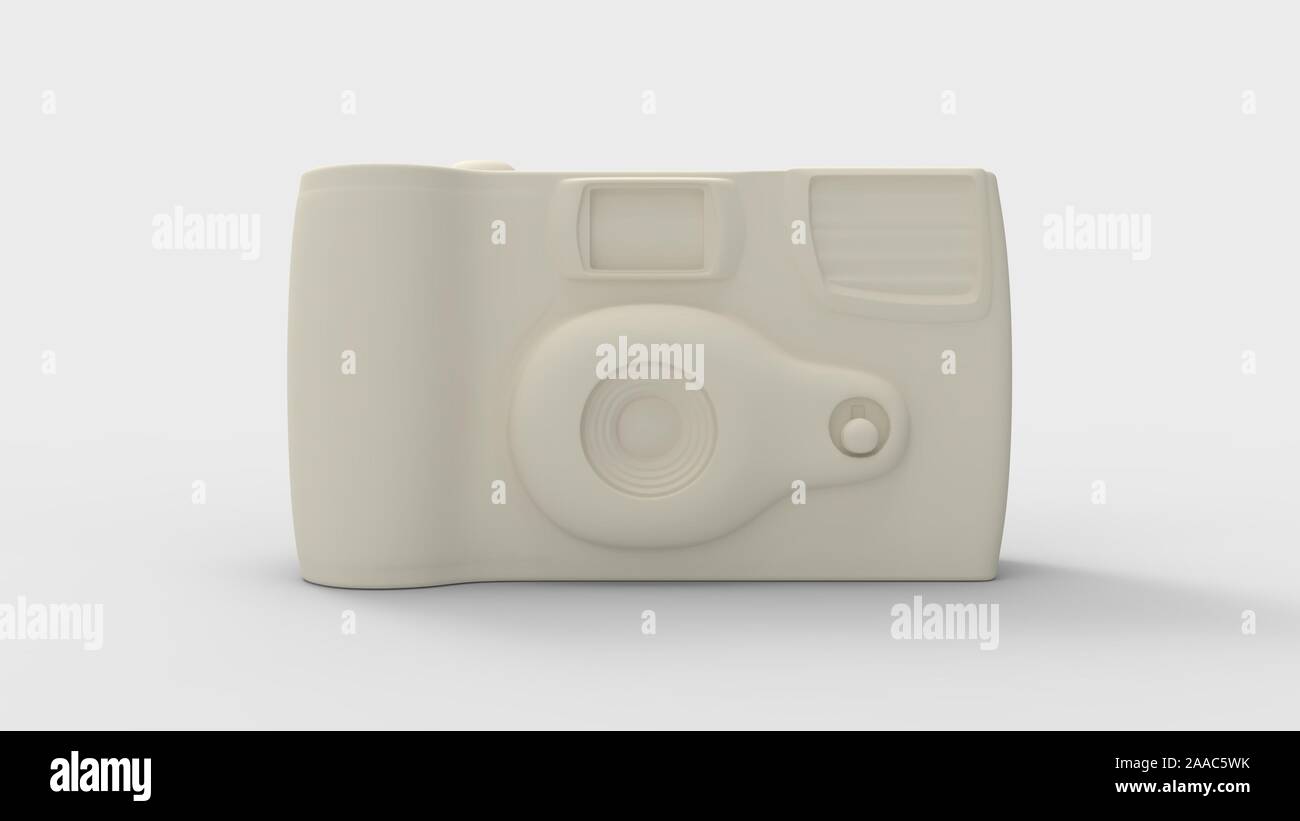 3d rendering of a digital camera isolated in studio background Stock ...