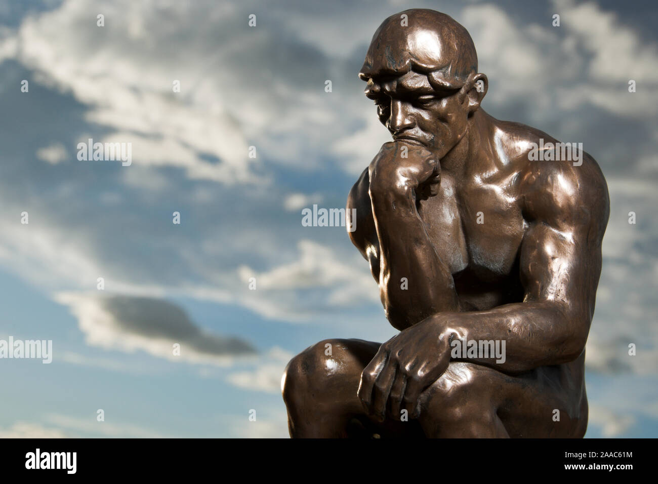 Rodin's The Thinker - Replica Bronze Statue Stock Photo - Alamy