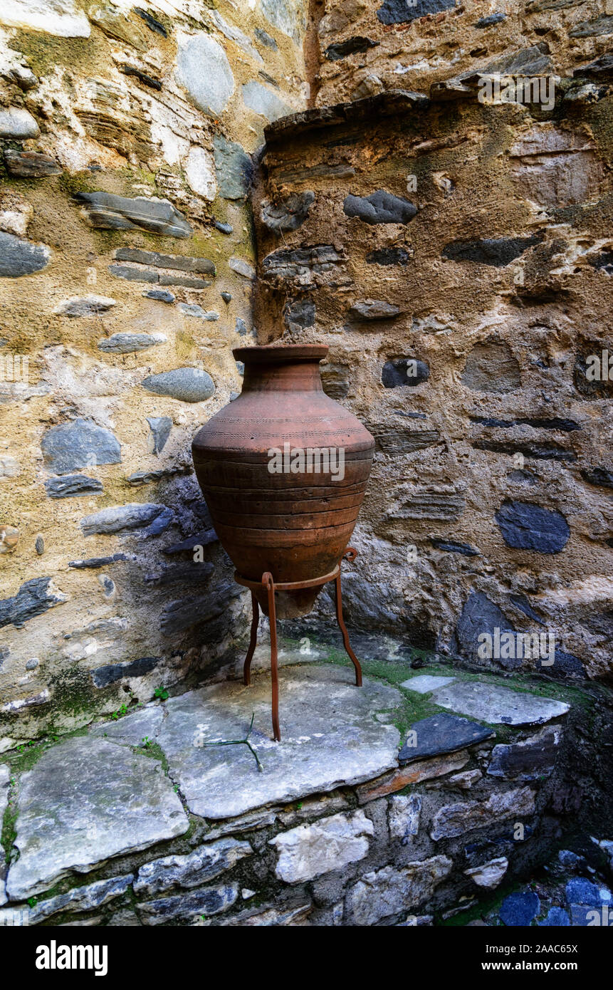 Ceramic vat against the wall Stock Photo - Alamy