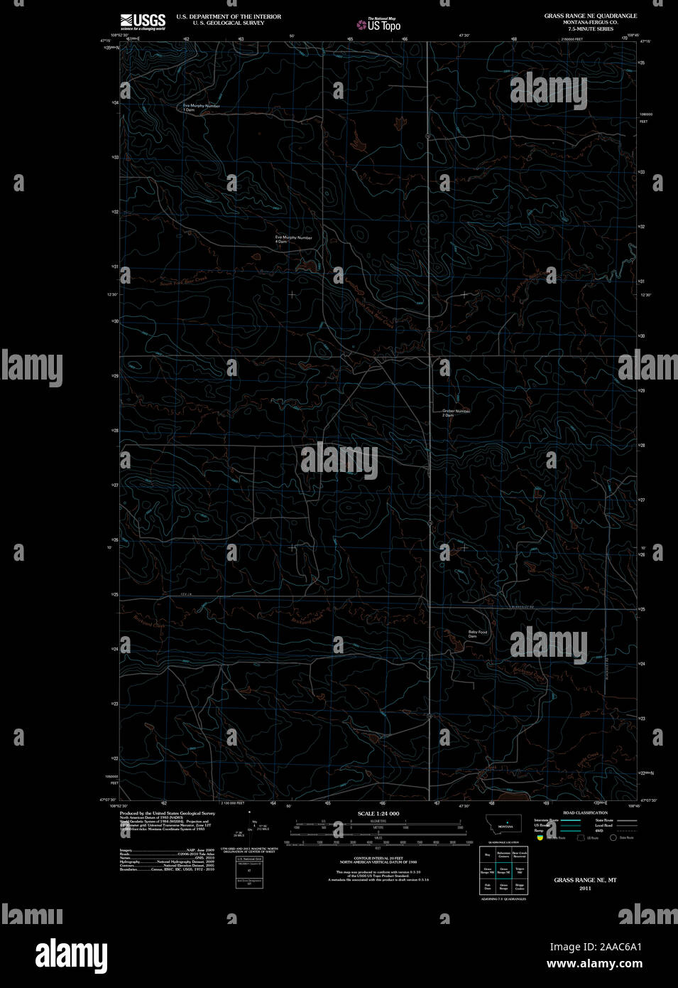 Map of grass range montana hi-res stock photography and images - Alamy