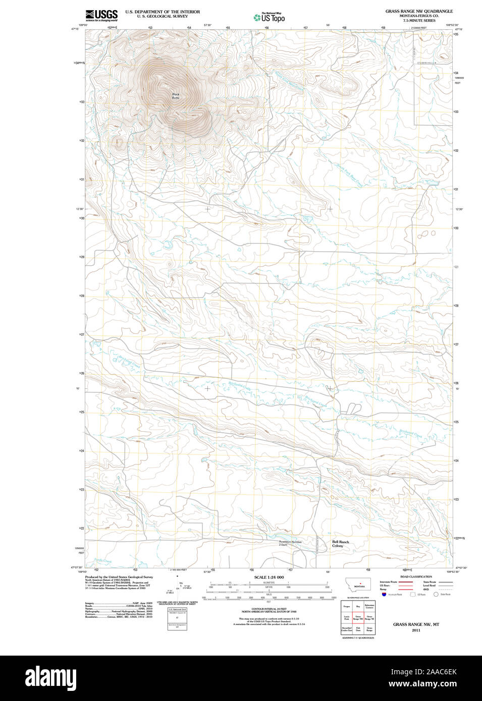 Map of grass range montana hi-res stock photography and images - Alamy