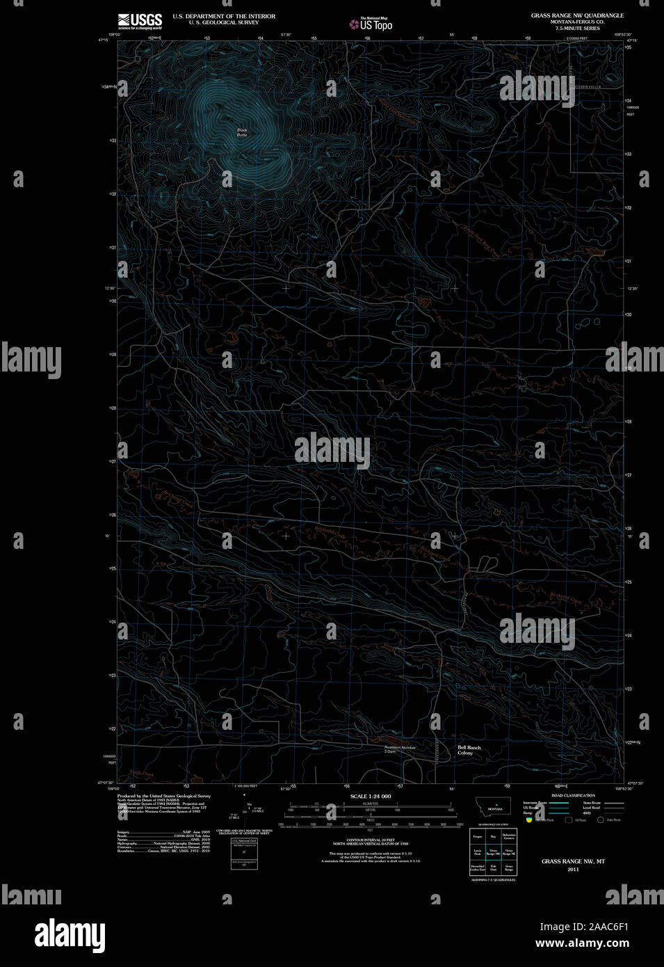 Map of grass range montana hi-res stock photography and images - Alamy
