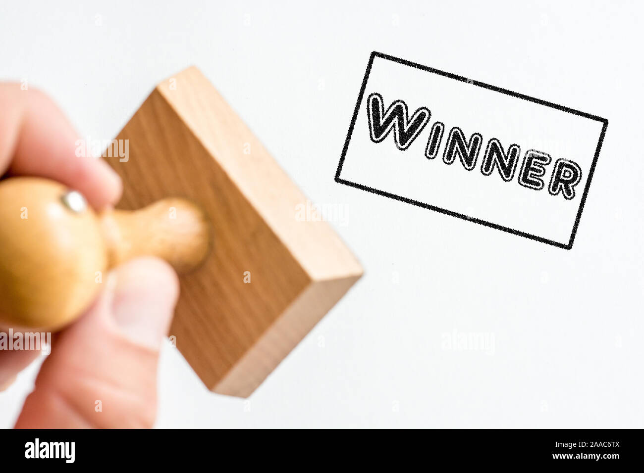 You win stamp hi-res stock photography and images - Alamy