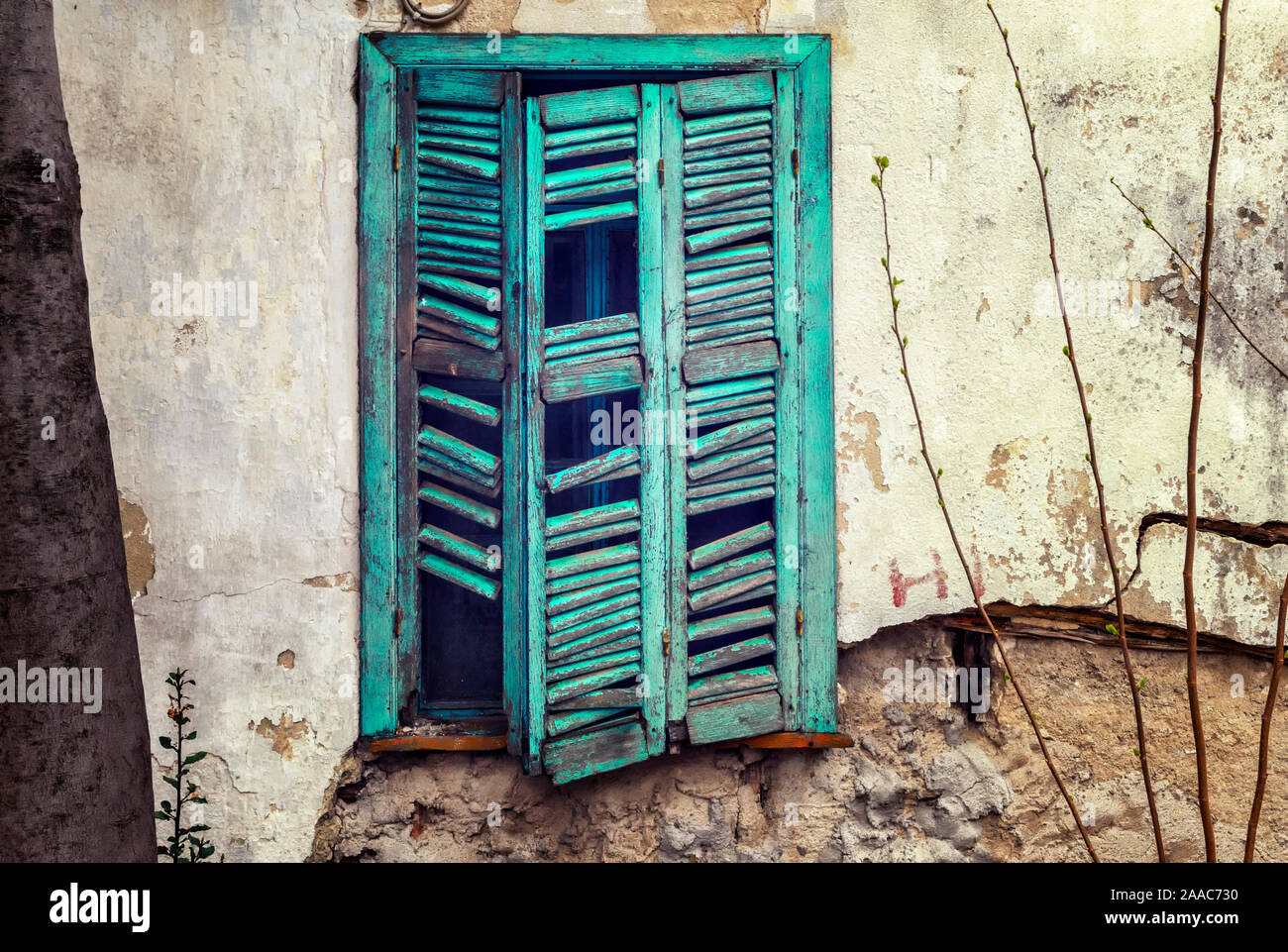 Old shutters on the window Stock Photo - Alamy
