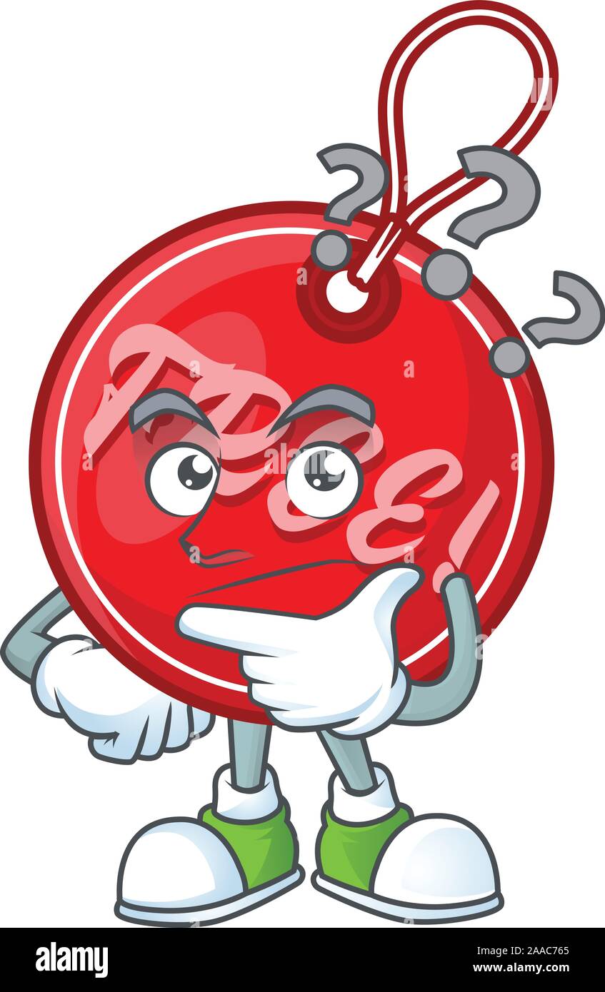 Character thinking in christmas free tag cartoon Stock Vector Image ...