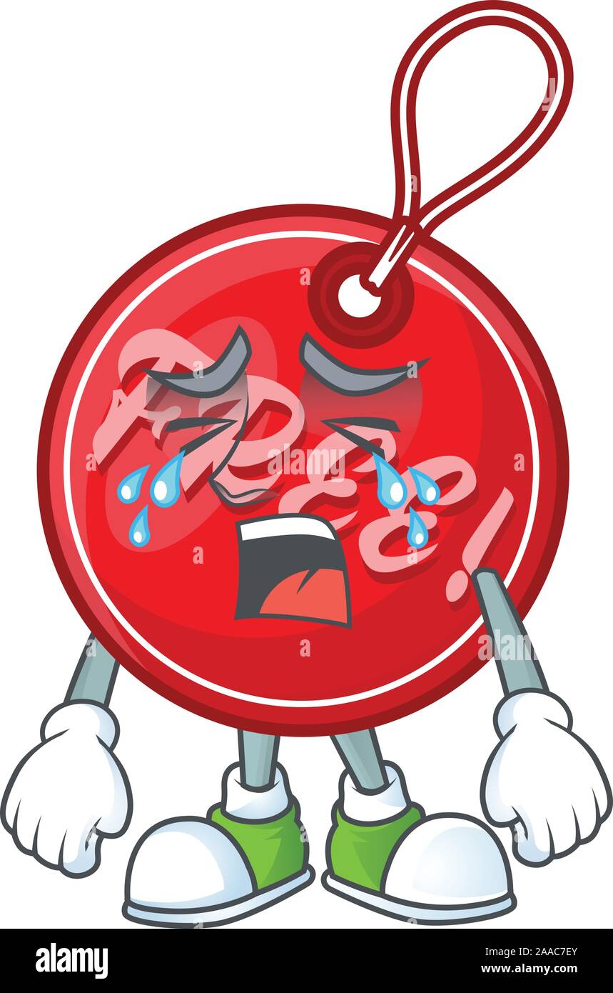 Character crying in christmas free tag cartoon Stock Vector Image & Art ...