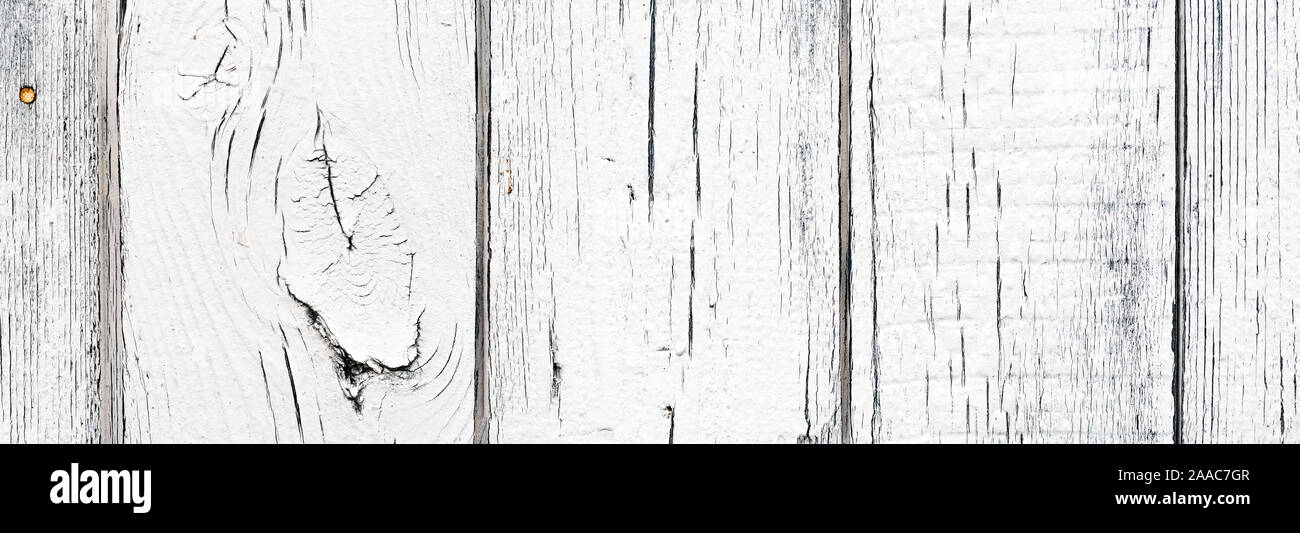 White color timber background, close up view. Painted wooden planks ...