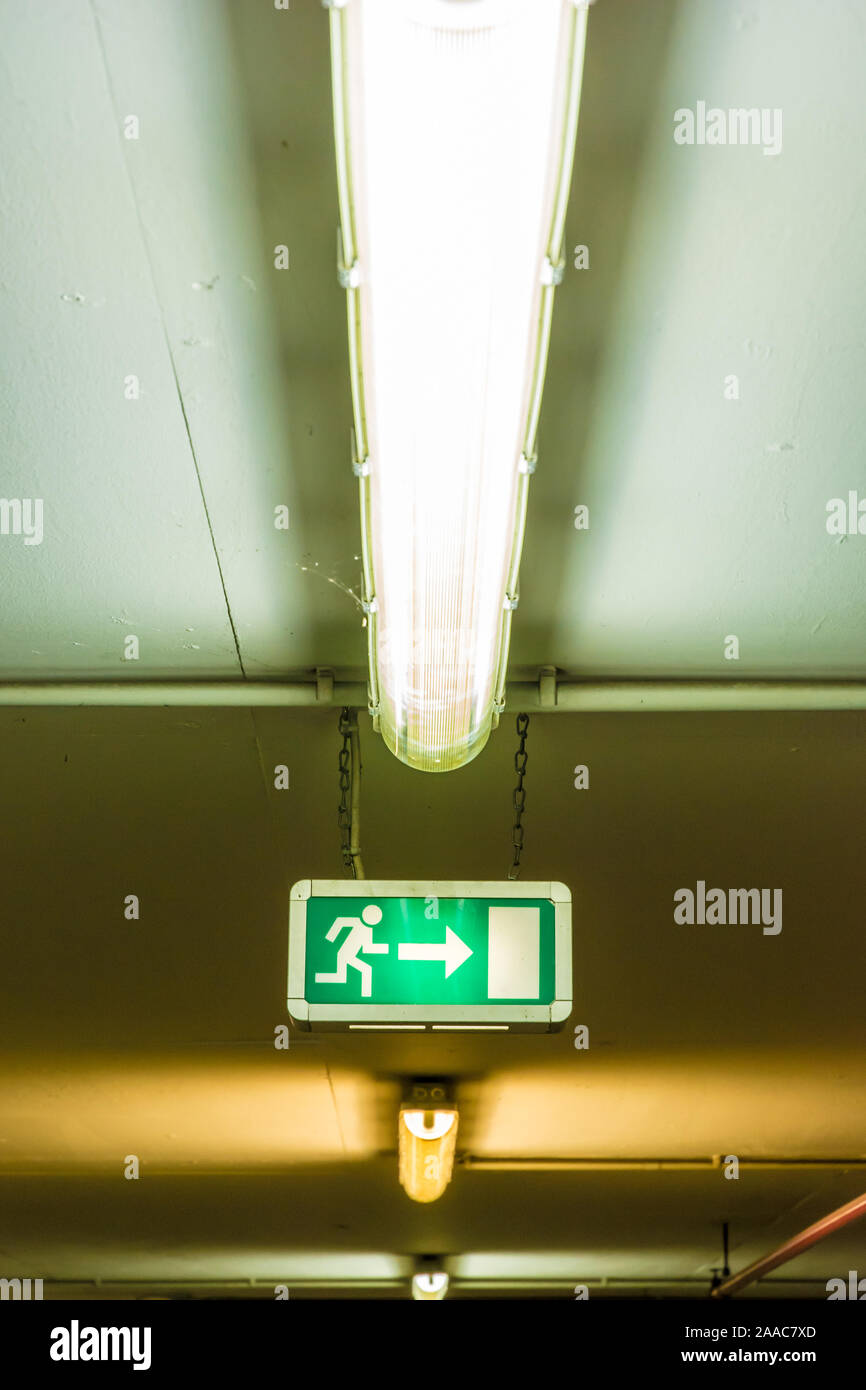 Emergency exit neon sign hi-res stock photography and images - Alamy