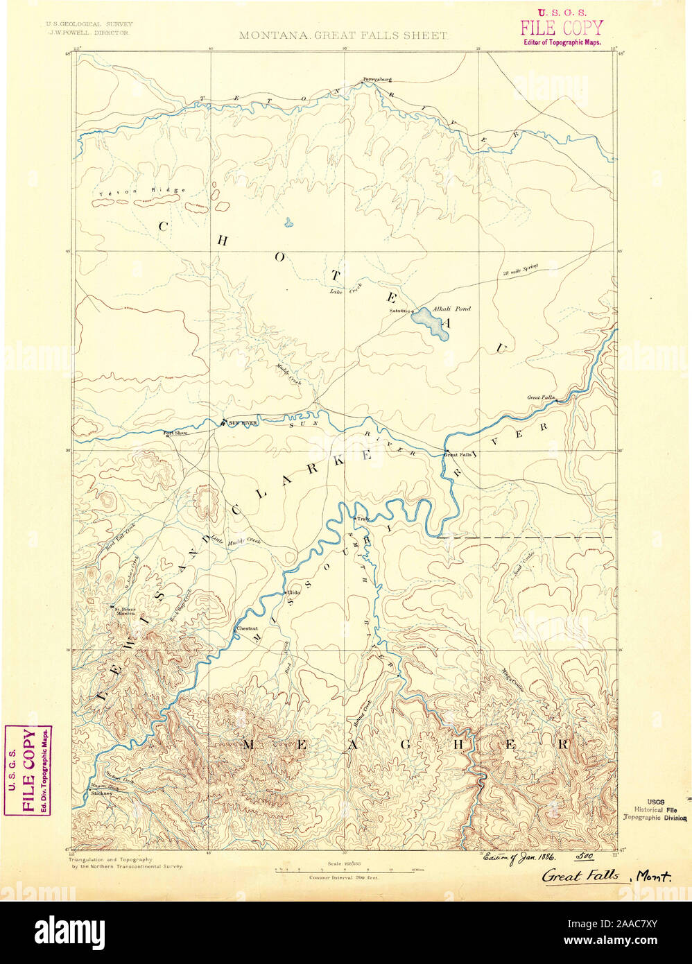 Map of great falls montana hi-res stock photography and images - Alamy