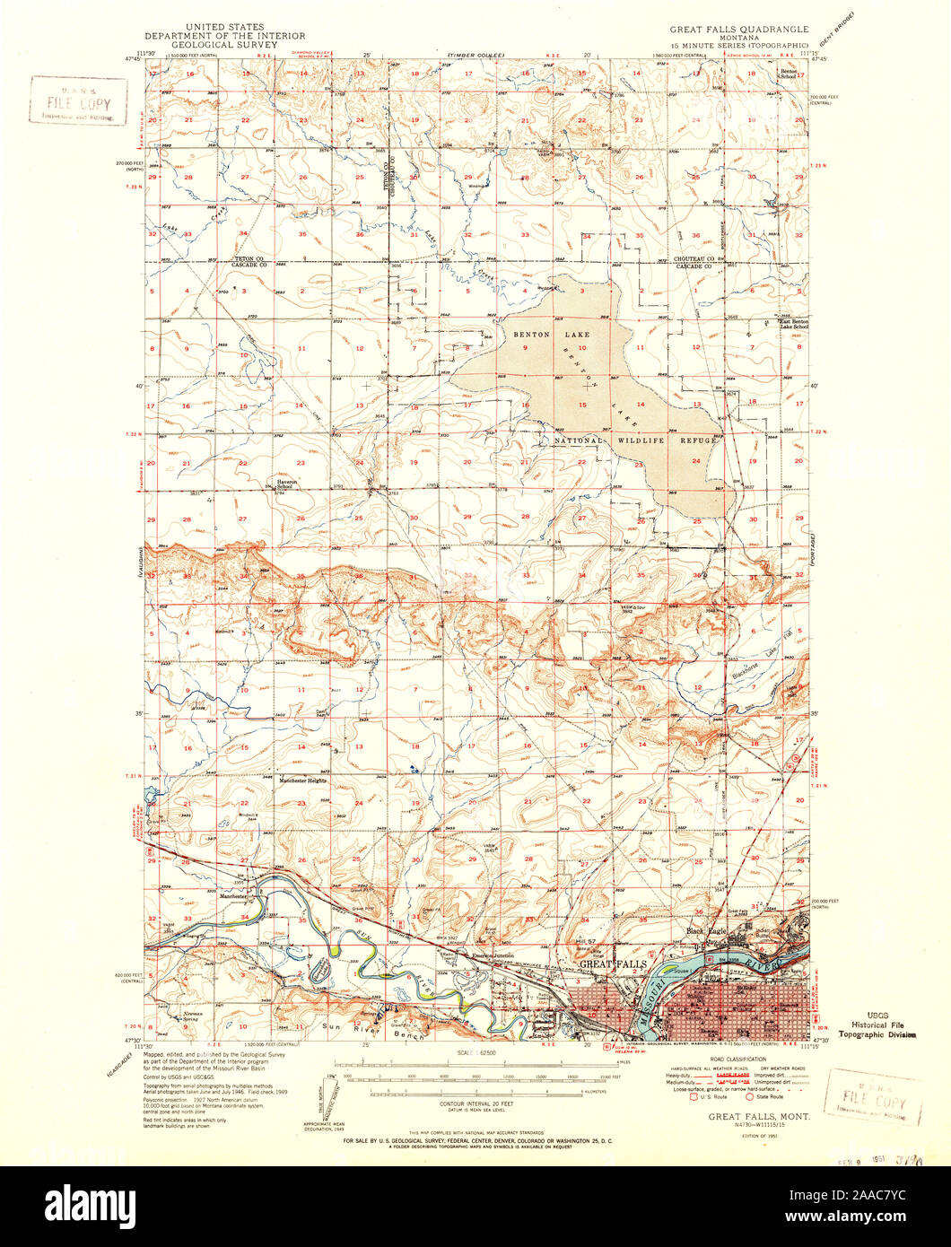 Map of great falls montana hi-res stock photography and images - Alamy