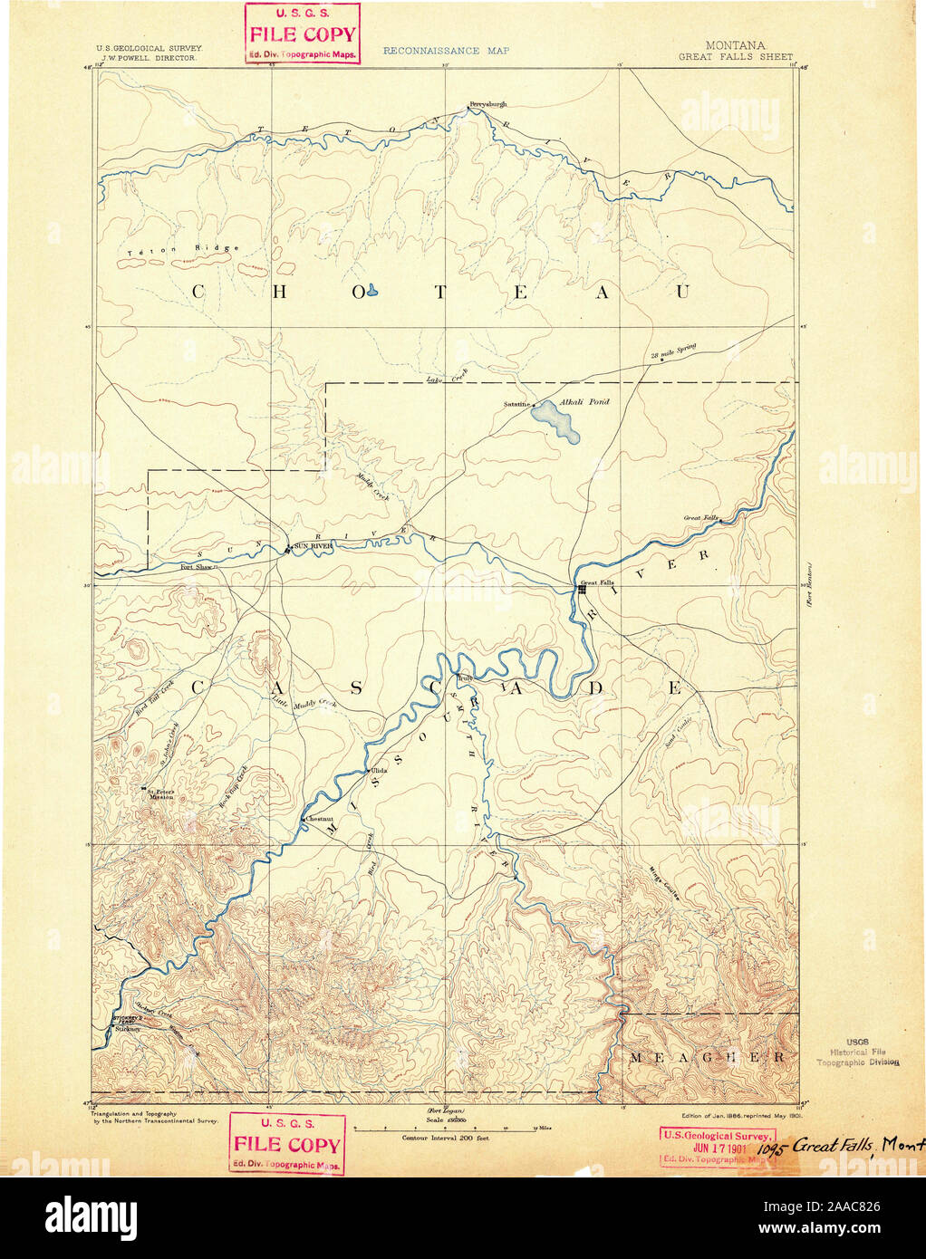 Map of great falls montana hi-res stock photography and images - Alamy