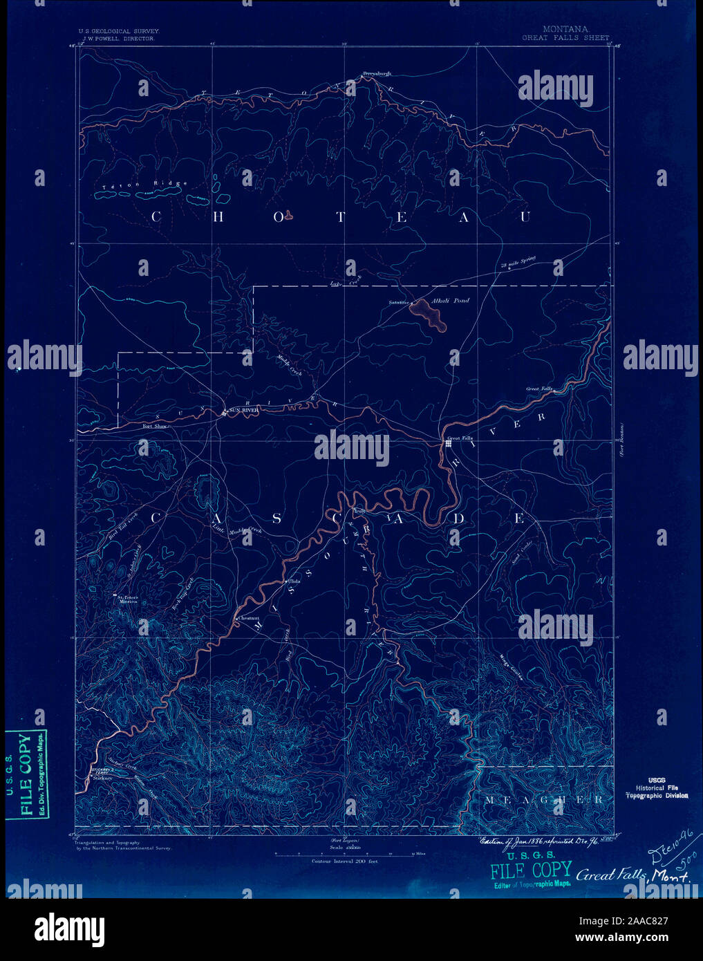 Map of great falls montana hi-res stock photography and images - Alamy