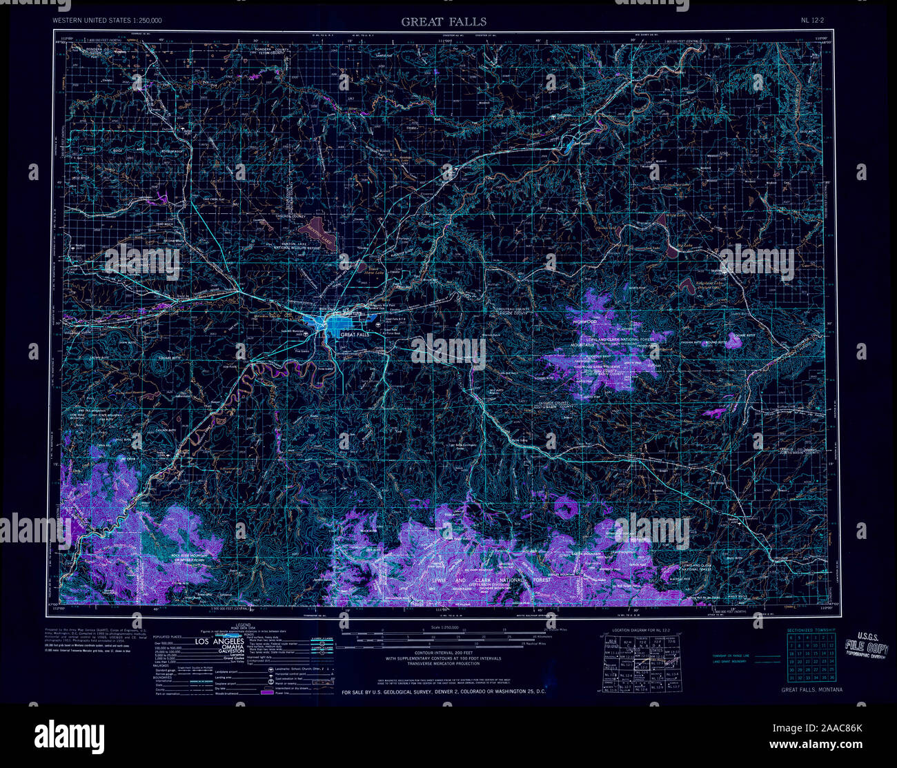 Map of great falls montana hi-res stock photography and images - Alamy