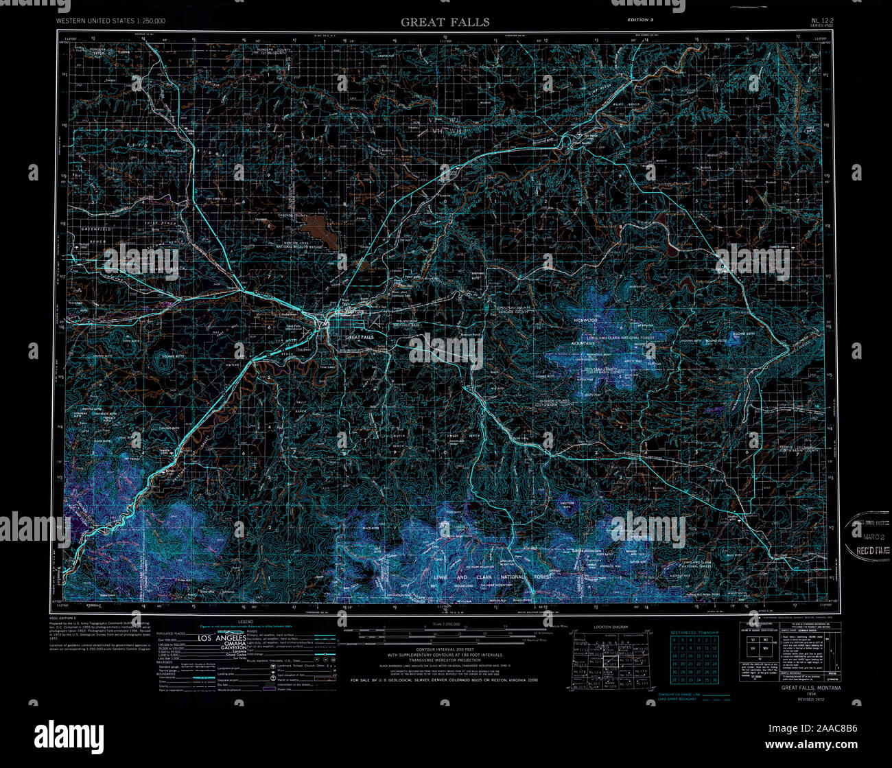 Map of great falls montana hi-res stock photography and images - Alamy