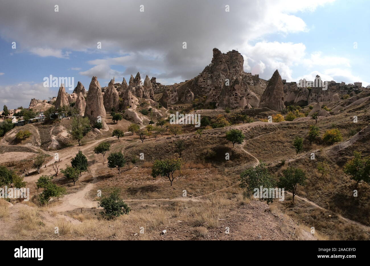 View of Uchisar. Cappadocia. Turkey Stock Photo - Alamy
