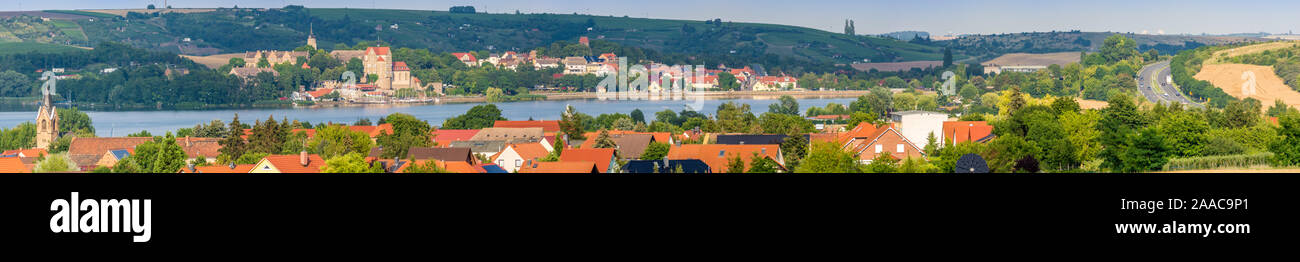 Huge panorama of the sweet lake with the surrounding villages Stock ...