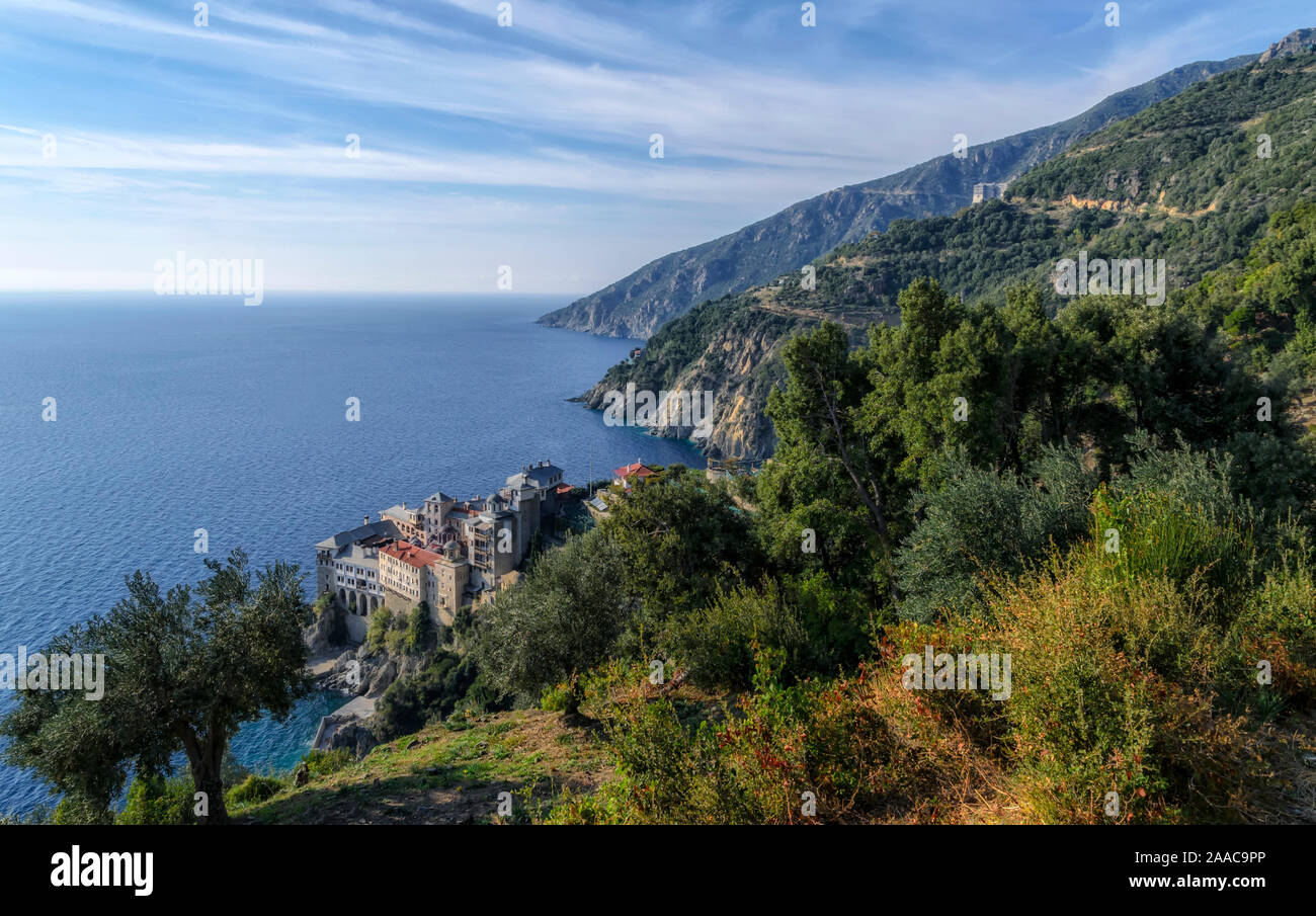 Agia Grigoriou Orthodox monastery at Mount Athos, Agion Oros, Holy ...