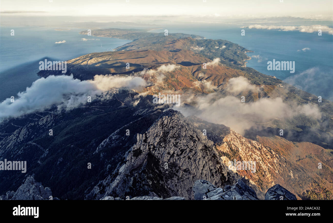 On the top of the Agion Oros (Athos Mountain) in Greece Stock Photo - Alamy