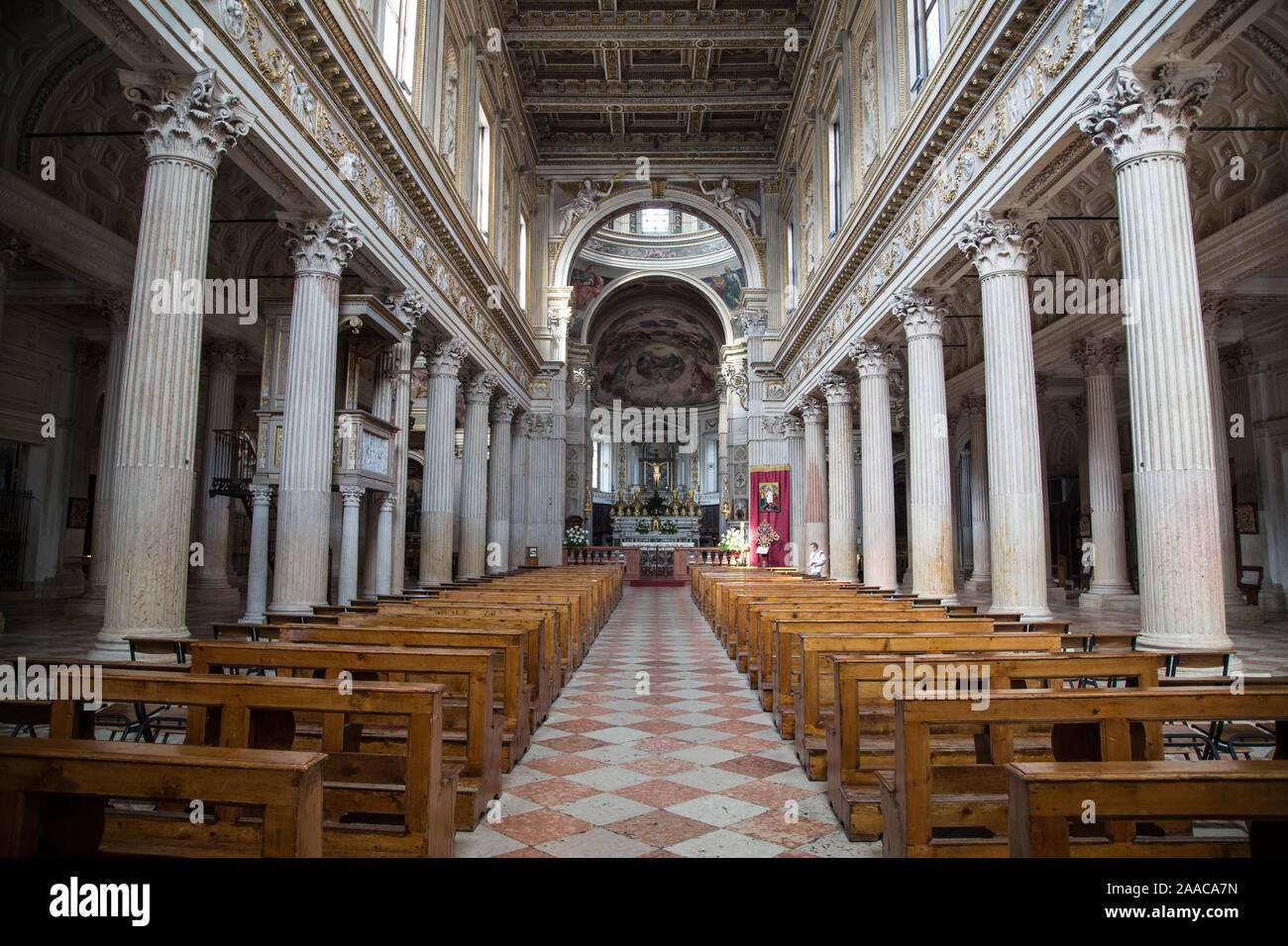 Interior of the Mantua Cathedral in Mantua (Mantova), Italy, one of the ...